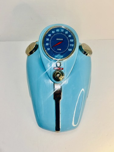 Harley Davidson Gas Tank Cookie Jar With Lid 1992 Blue No Box | eBay