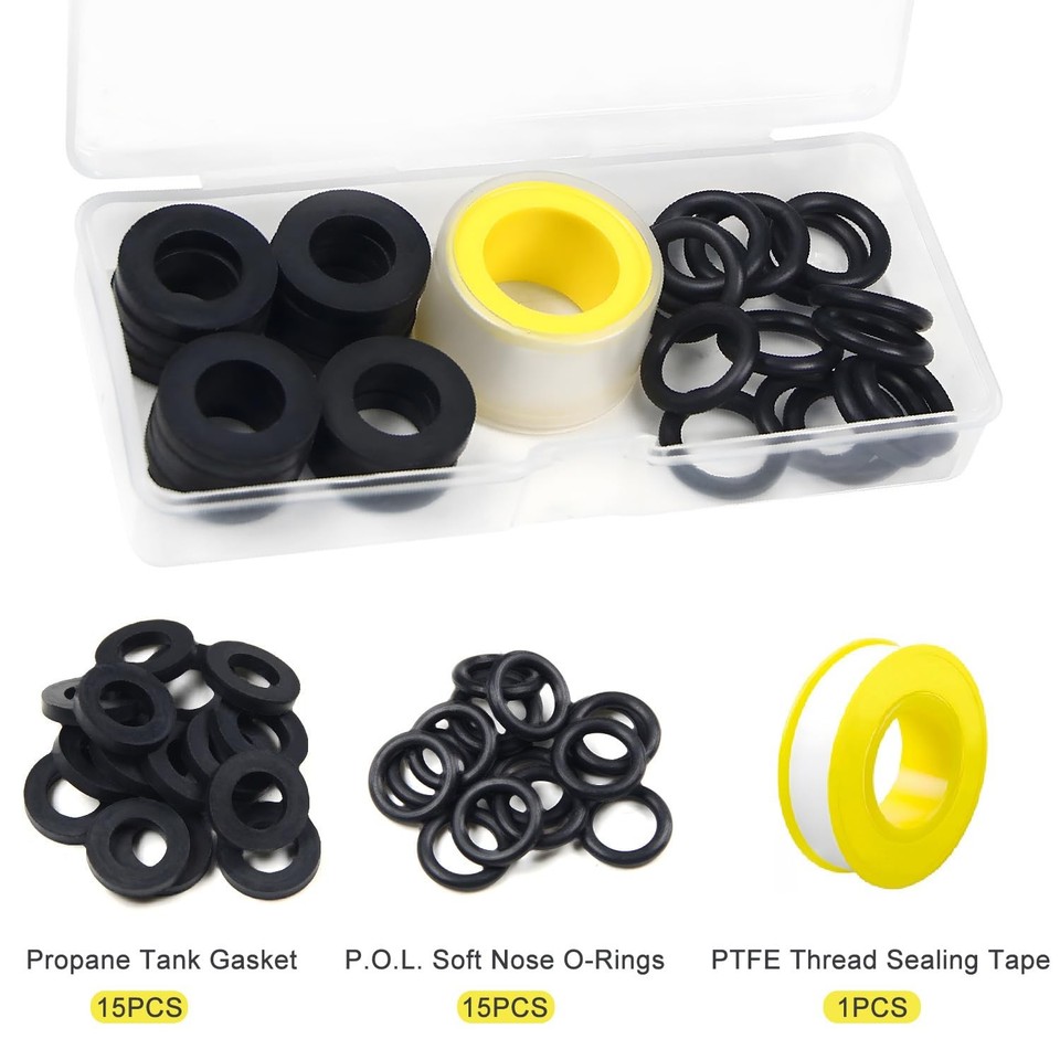 15Pcs Propane Tank Gasket and O-Rings for Soft Nose P.O.L. Black | eBay