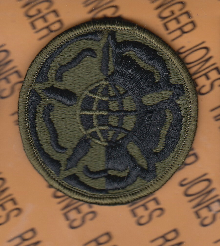 US Army Intelligence Agency USAIA 2.75" OD Green & Black BDU patch m/e ...