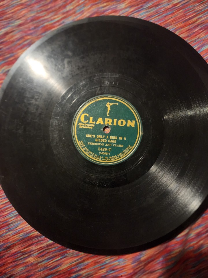 Rare 78 RPM Records- Patented. Read For Titles. Victor, Clarion, Velvet ...
