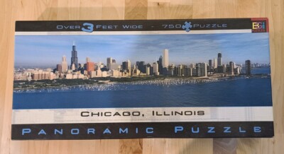 CHICAGO ILLINOIS Panoramic Puzzle 750 Pcs 3 FEET WIDE NEW SEALED ...