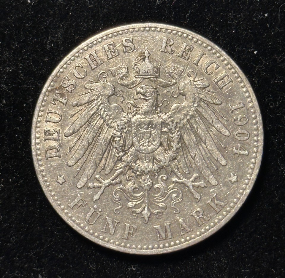 Germany 5 Mark Prussia 1904-A - Wilhelm II - Silver Coin - KM #523 | eBay