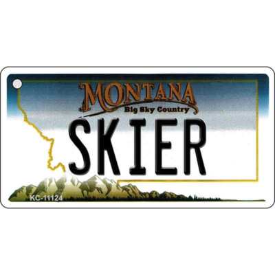 Skier Montana State License Plate Tag Novelty Key Chain KC-11124 | eBay