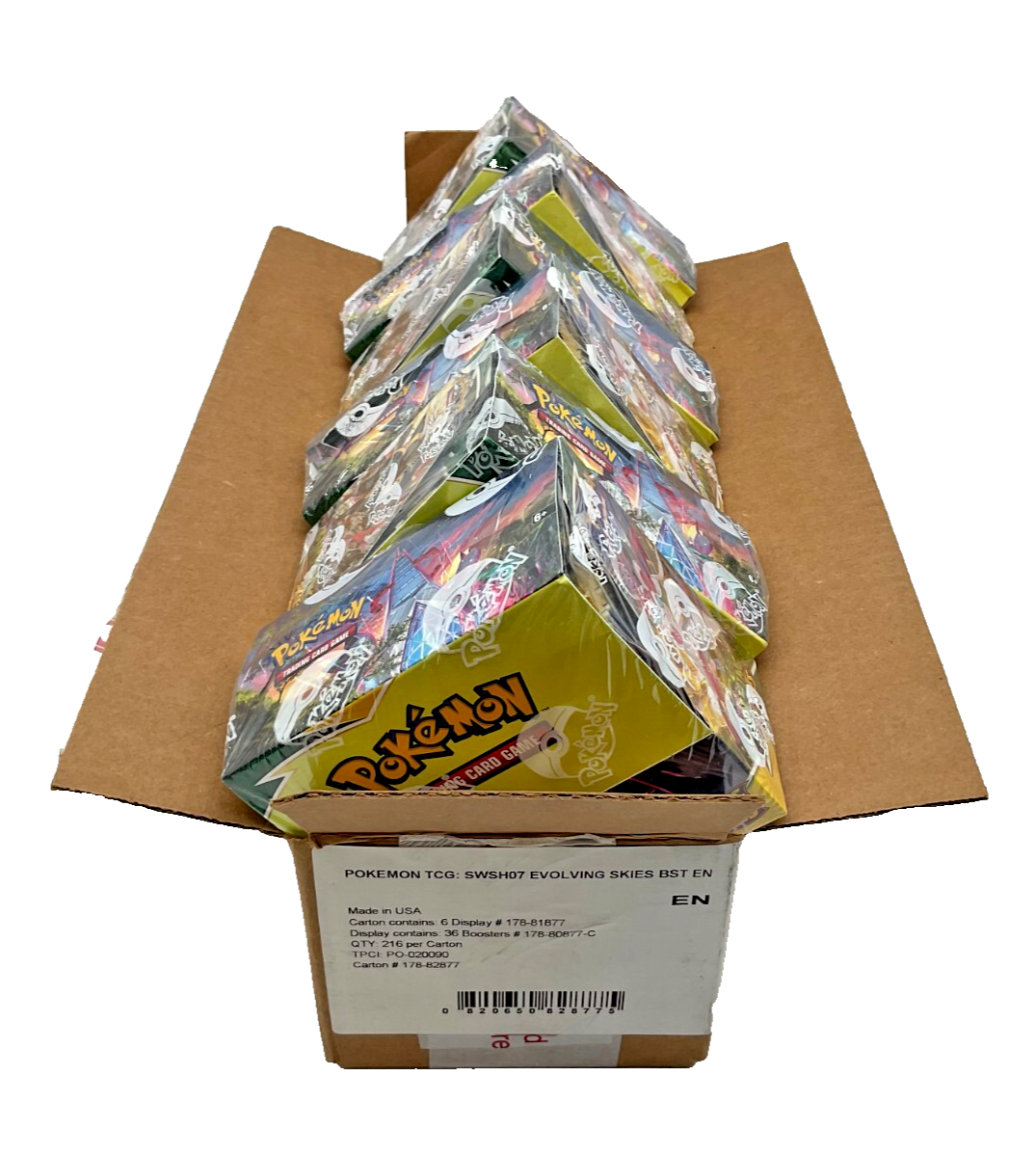 Lot of (6) Pokemon TCG: SWSH07 Evolving Skies Sealed Booster Box OPEN ...