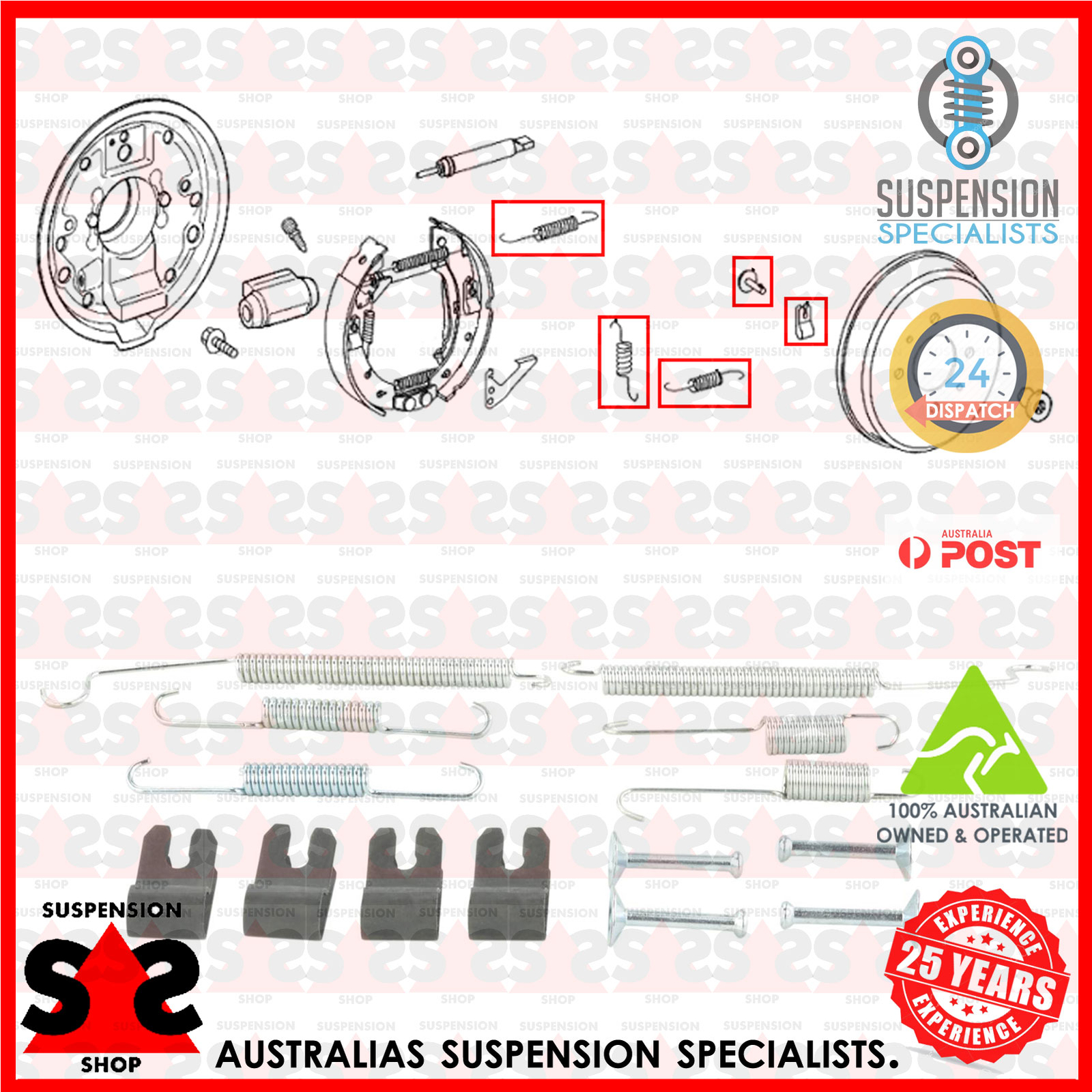 Accessory Kit, Parking Brake Shoes Suit MITSUBISHI Colt Vi (Z3_A, Z2_A ...