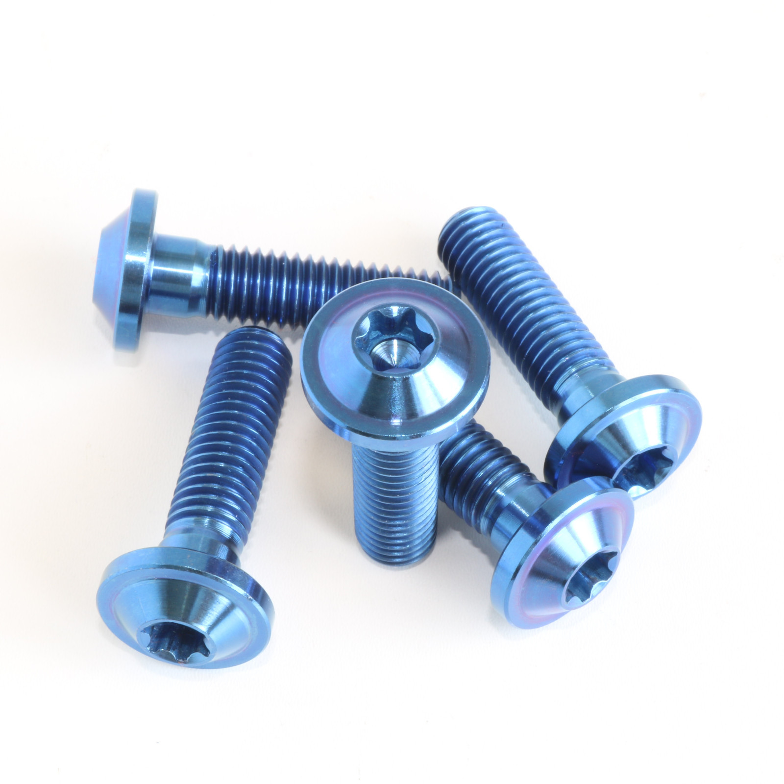 M8 x 30mm Bolts Blue Titanium M8x30mm Screws Low Profile Flange Head ...