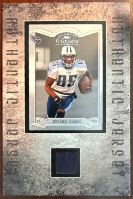 DERRICK MASON CARD & JERSEY CUT VINTAGE SPORTS CARDS TITANS STAR | eBay