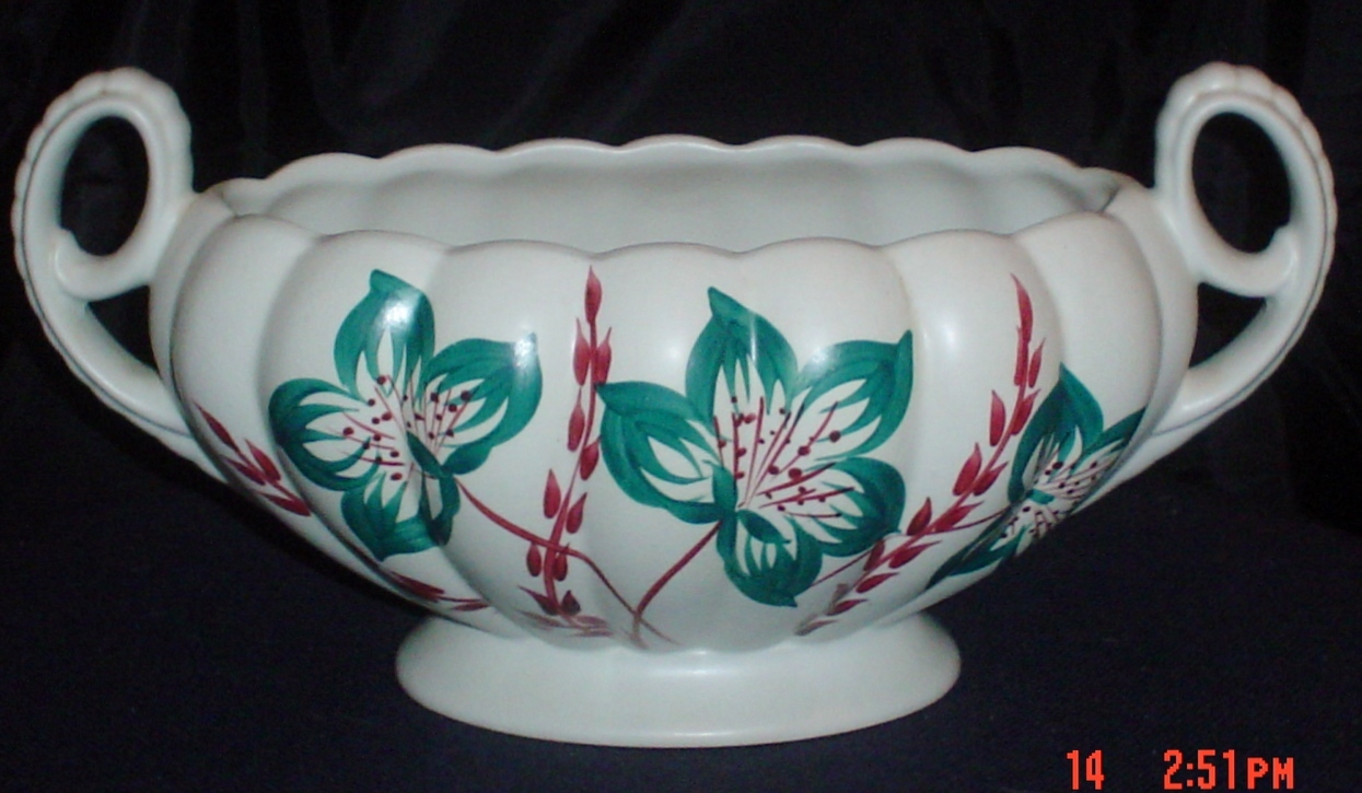 Hand Painted E Radford Pottery Rose Bowl Posy Bowl Vase Planter 806 J ...