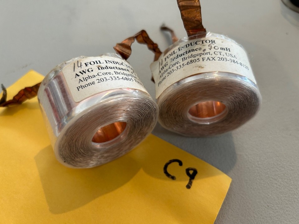 .50mH Copper Foil Inductors 14awg Crossover Coils Alpha-Core | eBay