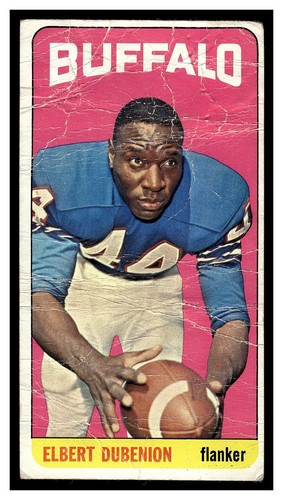 1965 TOPPS FOOTBALL ELBERT DUBENION #28 SP BILLS VERY LOW GRADE TALLBOY ...