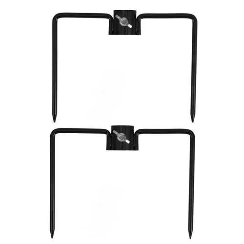 2 Pcs Yard Flag Stake Holder Umbrella Garden Pole Stabilizer Stand Base ...