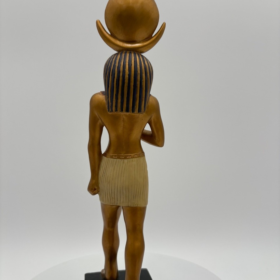 Egyptian God Horus Falcon Head Statue Golden Sun Disc Headdress ...