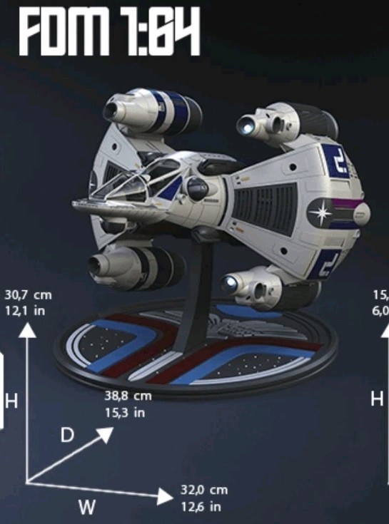 The Last Starfighter Gunstar 1/64 Custom 3d Model Kit With Pilots ...