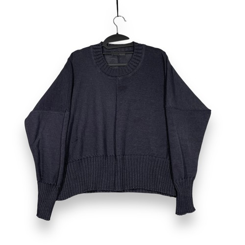 Shirin Guild Knit Sweater Womens One Size Oversized Navy Blue Bamboo ...