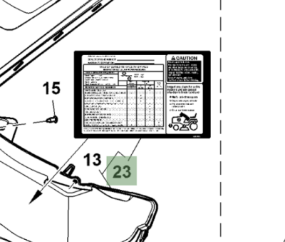 Genuine John Deere X380 Ride On Mower Service Interval Sticker Decal ...