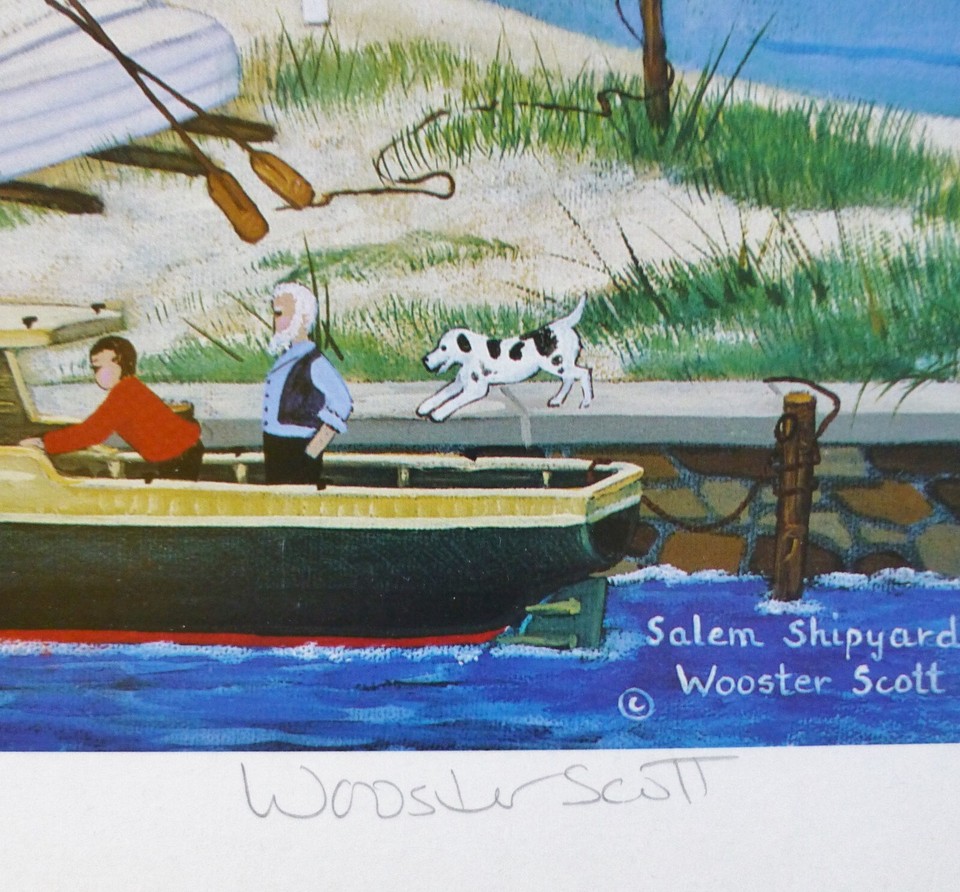 Jane Wooster Scott "Salem Shipyard" Hand signed Limited Edition ...
