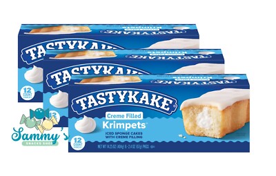 Tastykake Creme Filled Krimpets 3 Boxes | eBay