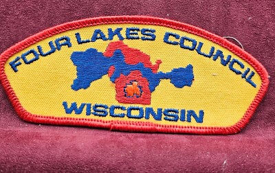 Boy Scouts Of America Vintage Trail Patch Four Lakes Council Wisconsin ...