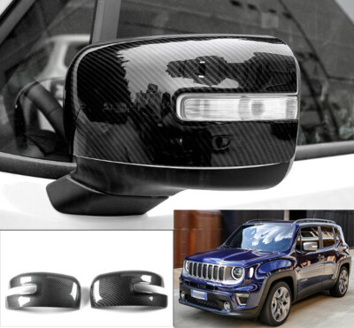 Car Rearview Side Mirror Cover Trim Emblems For Jeep Renegade 2019-2021 ...