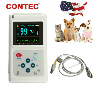 Veterinary Pulse Oximeter Tongue/Ear SPO2 Pulse Rate Blood Oxygen ...