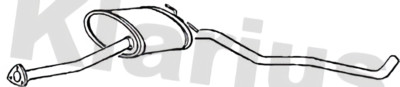 Klarius box with centre pipe (rh) fits Opel carlton senator 2.6 3.0 90 ...
