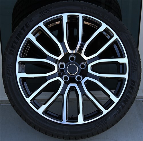 (4)SET 22X9.5 5X120 BLACK WHEELS/TIRES PKG RANGE ROVER HSE SPORT ...