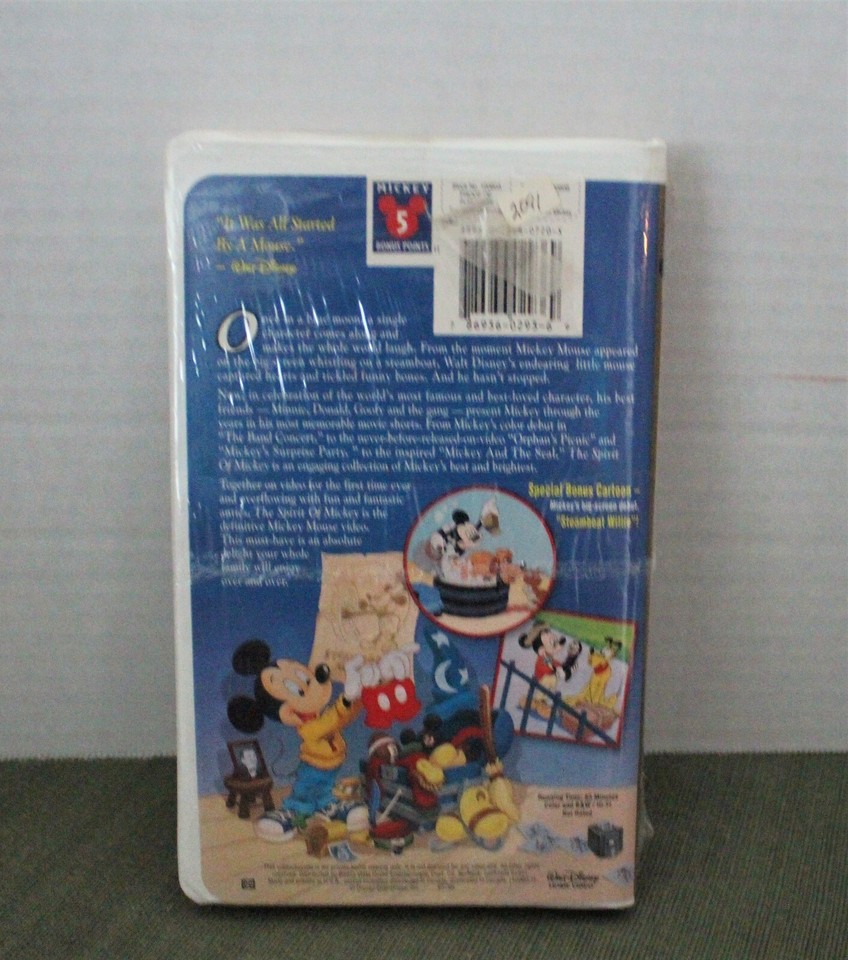 Disney Mickey Mouse Vintage VHS Lot 4 Cartoon Classics full length ...