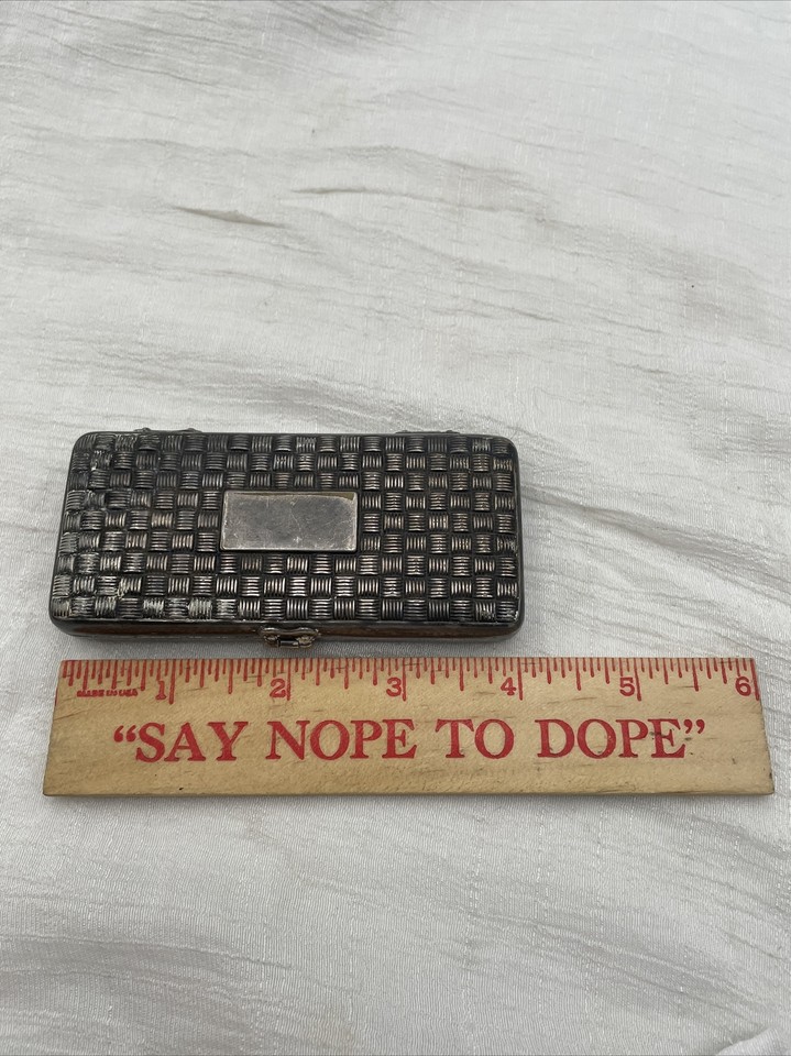 King Gillette Silver Plated Metal Safety Razor Box Pocket Edition Case ...