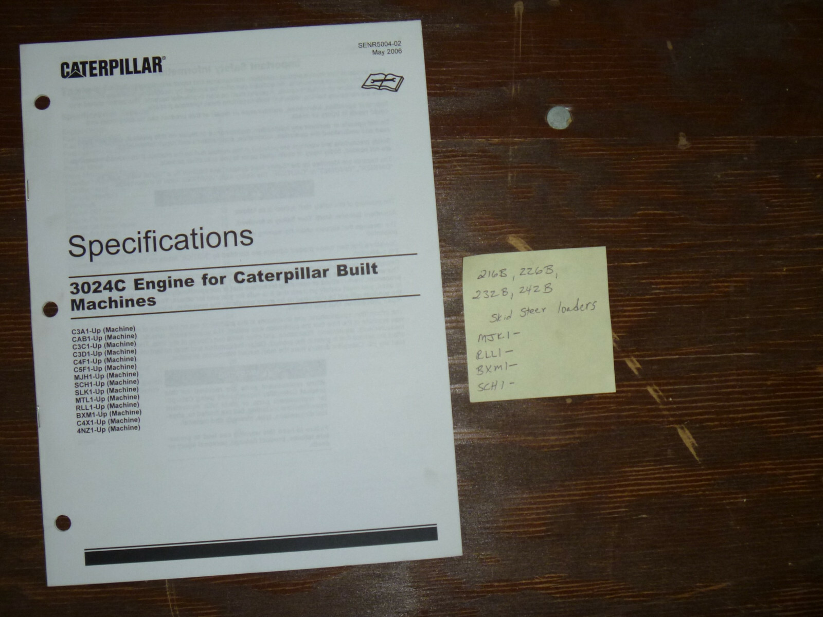 Cat Caterpillar 232B Skid Steer Loaders 3024C Engine Specs Service ...