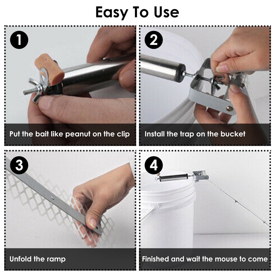 Mice Rats Rodents Roll Trap Log Bucket Lid Mouse Trap Bucket Mousetrap ...