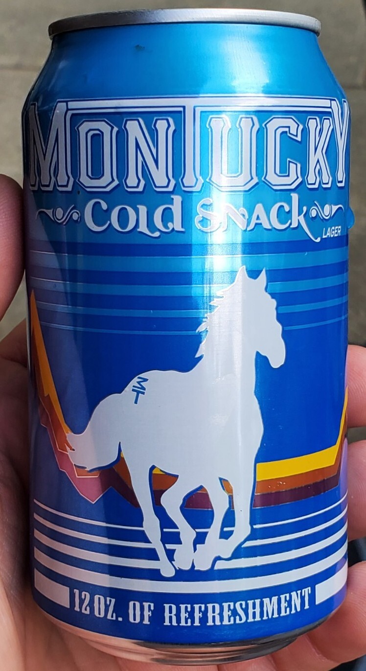 Montucky Cold Snack 12 oz Empty Bottom Opened Collectible Beer can ...