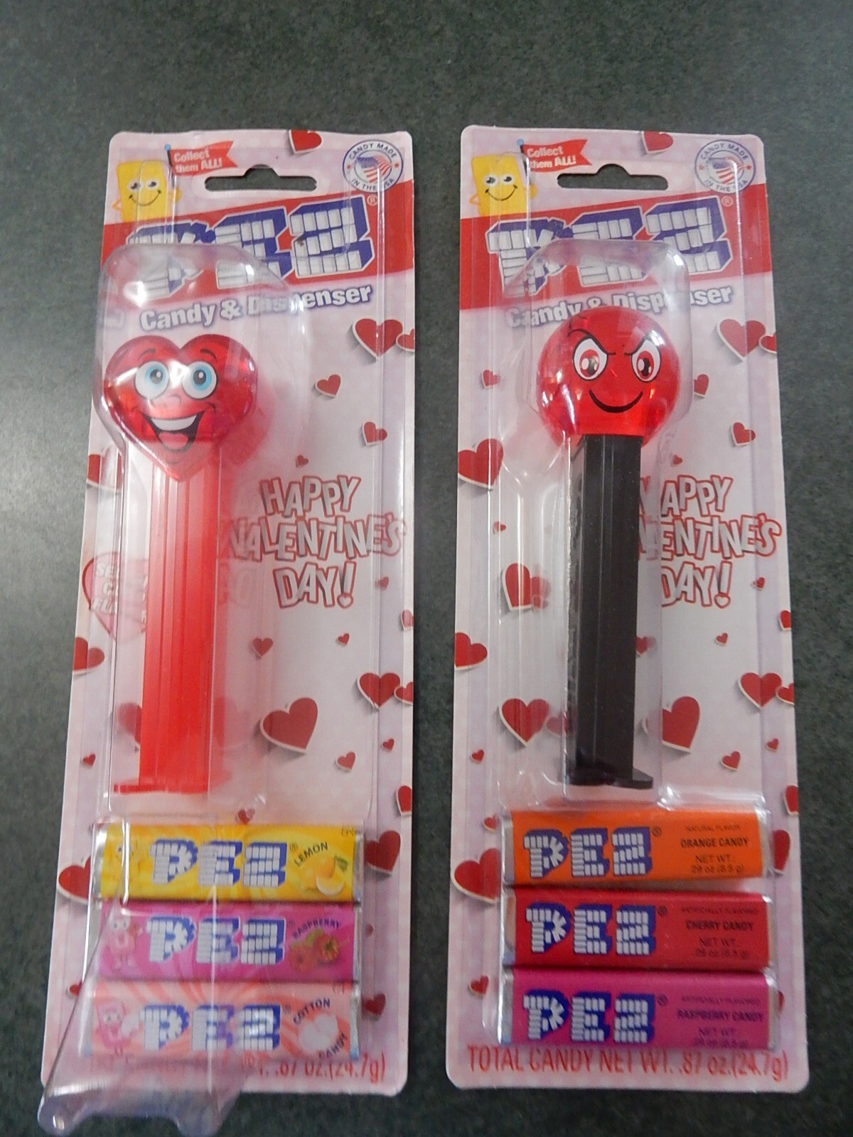 Pez Crystal Devilish Emoji & Happy Crystal Valentines Heart | eBay