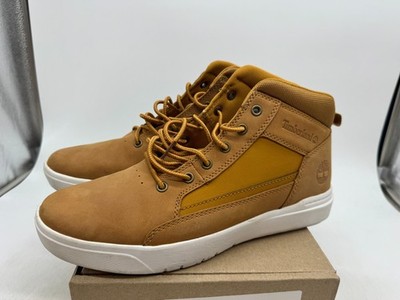 Timberland Mens Allston Mid Lace Up Sneaker Boot Leather Wheat Nubuck ...