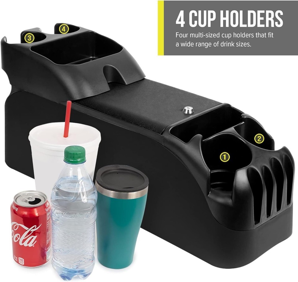 Universal Car Center Console Storage Organizer with Cup Holder for Cars ...