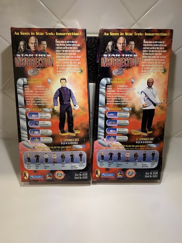 Star Trek Insurrection LOT Lt. Commander Worf + Data 1998 Playmates NIB ...