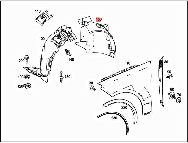Genuine MERCEDES W166 GLE W166 M-CLASS Wheel arch cover 1668841122 | eBay
