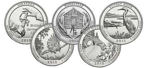 🇺🇸 US National Park Quarter full set, Beautiful America complete 5 ...
