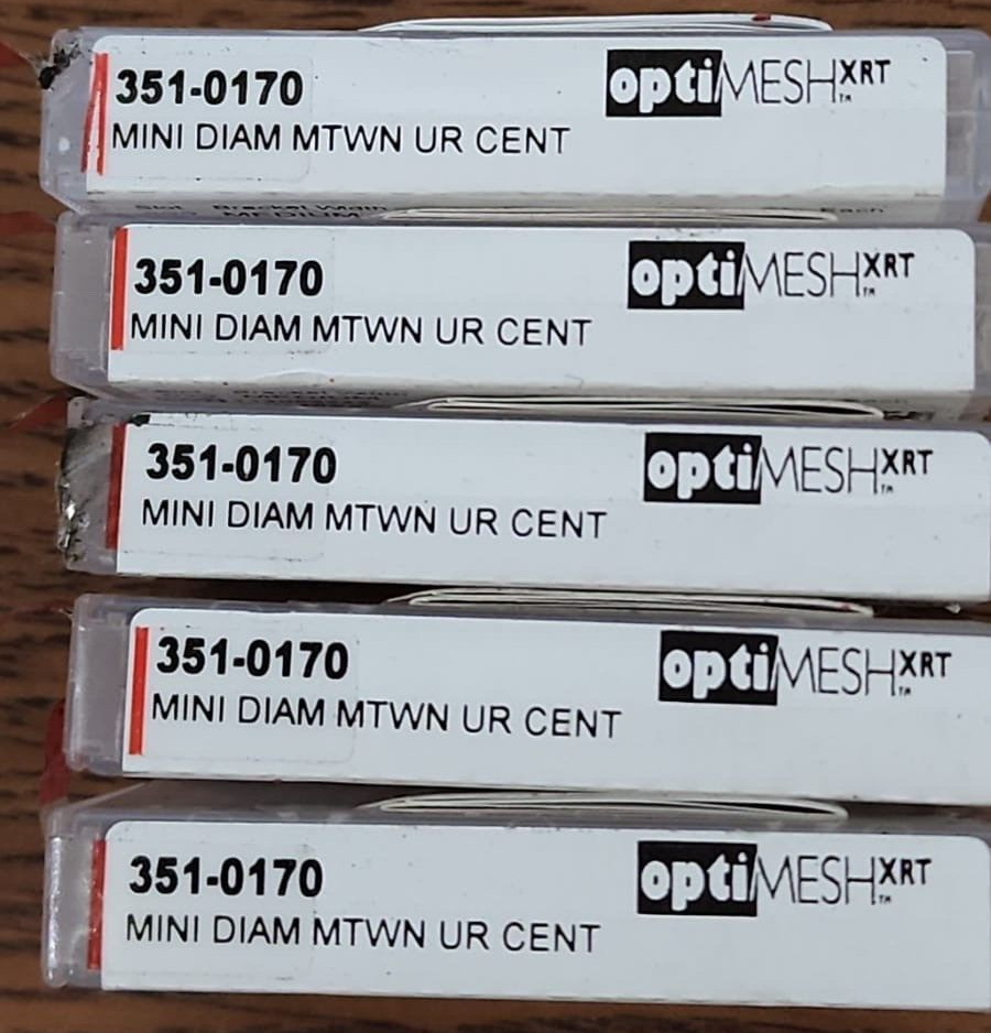 ORTHODONTIC PRODUCT ORMCO OptiMESH XRT 022 MEDIUM MINI Diamond Twin 351 ...