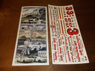 Junior Johnson #3 1963 HOLLY FARMS Chevy 1/24th scale decals ...