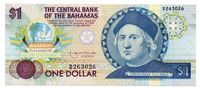 1992 BAHAMAS ONE DOLLAR NOTE - p50a XF | eBay