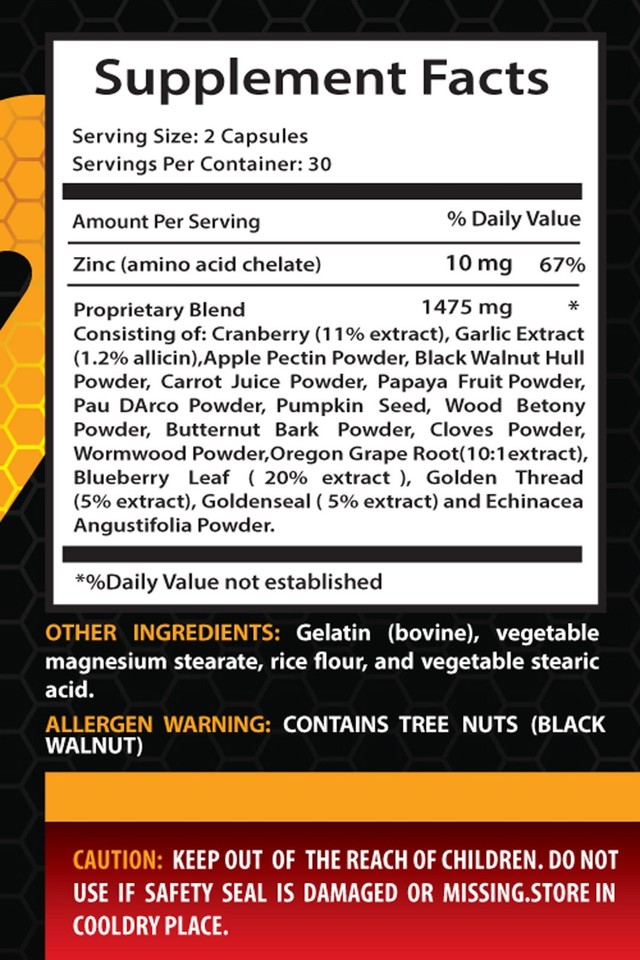 Remove Parasite - ANTI-PARASITE COMPLEX - Wormwood Pills 2 Bottle 120 ...