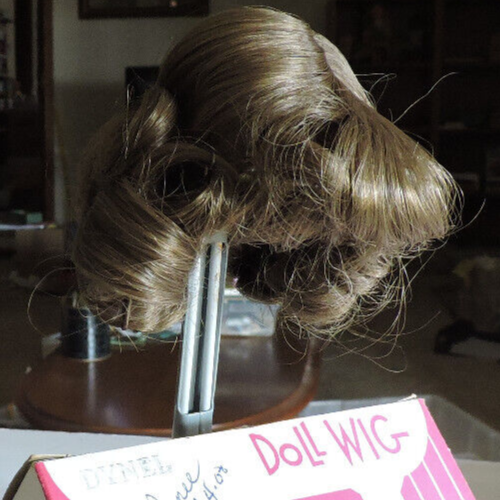 Vintage Dollspart Dynel Doll Wig Princess Style Size 7-Light Brown ...