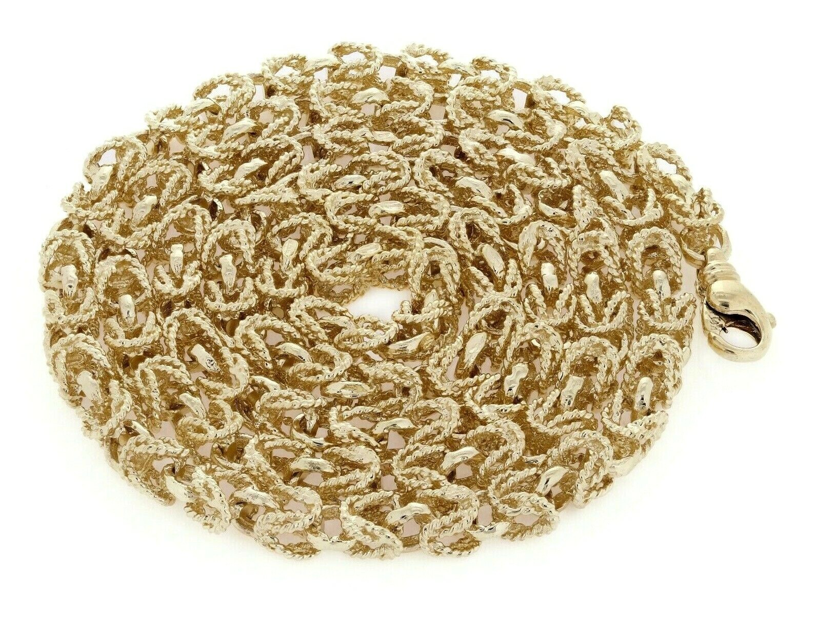 10k Yellow Gold Solid Turkish Link Chain Necklace 24" 7mm 74 grams | eBay