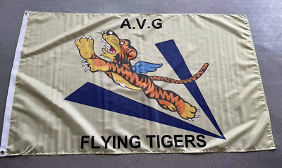 USAF American Volunteer Group "Flying Tigers" 3x5 ft Single-Sided Flag ...