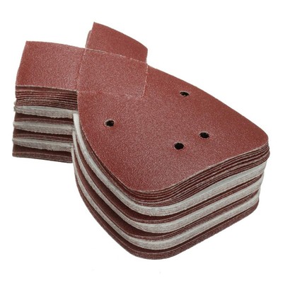 40 PCS Detail Sandpaper Sanding Discs Palm Sander Triangle Pads | eBay
