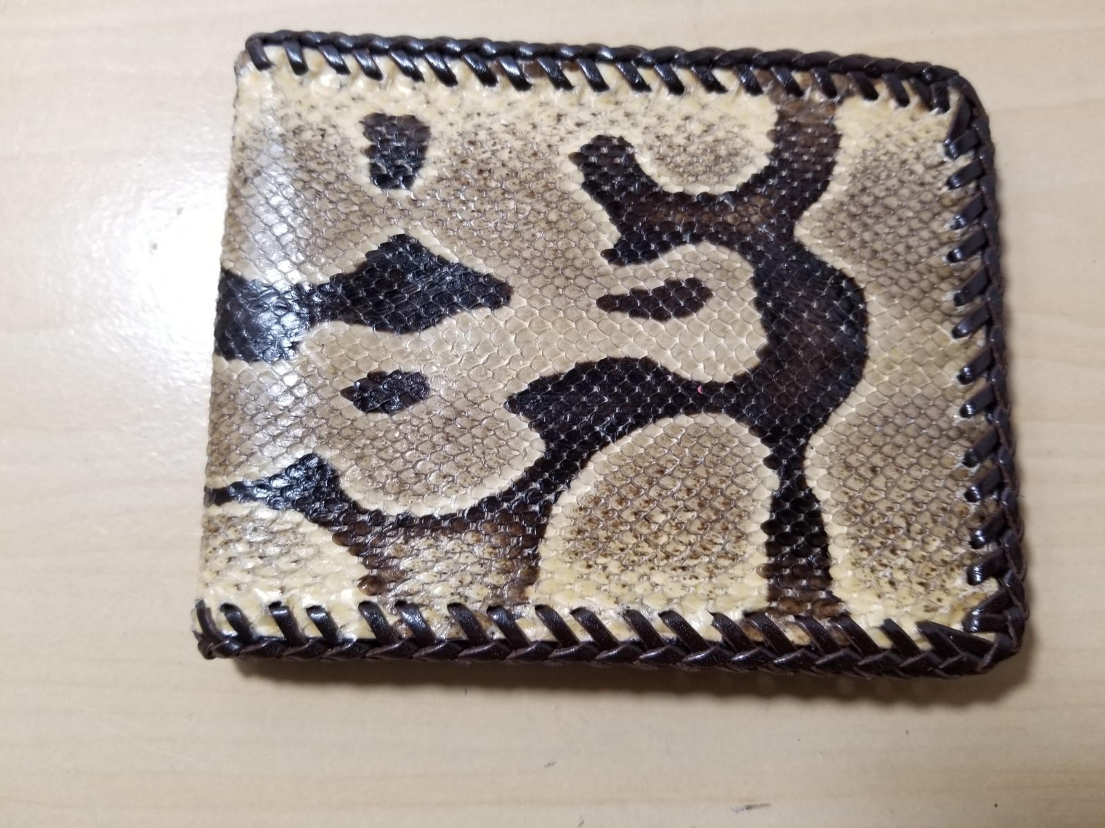 NEW Authentic PYTHON SKIN Wallet bi-Fold Men Billfold Gator Original ...