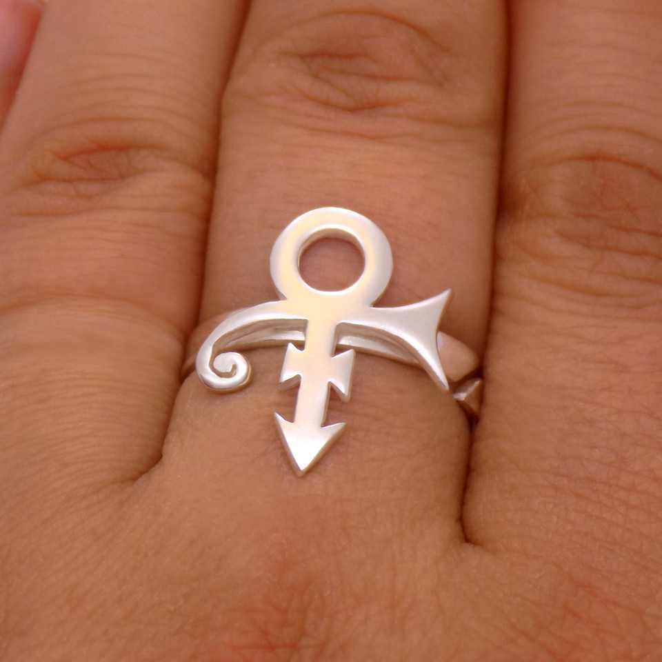 Vintage Solid 925 Sterling Silver Prince Symbol Rogers Nelson ...