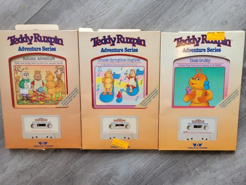 3 Teddy Ruxpin Adventure Series Book/tape uncle grubby,springtime ...