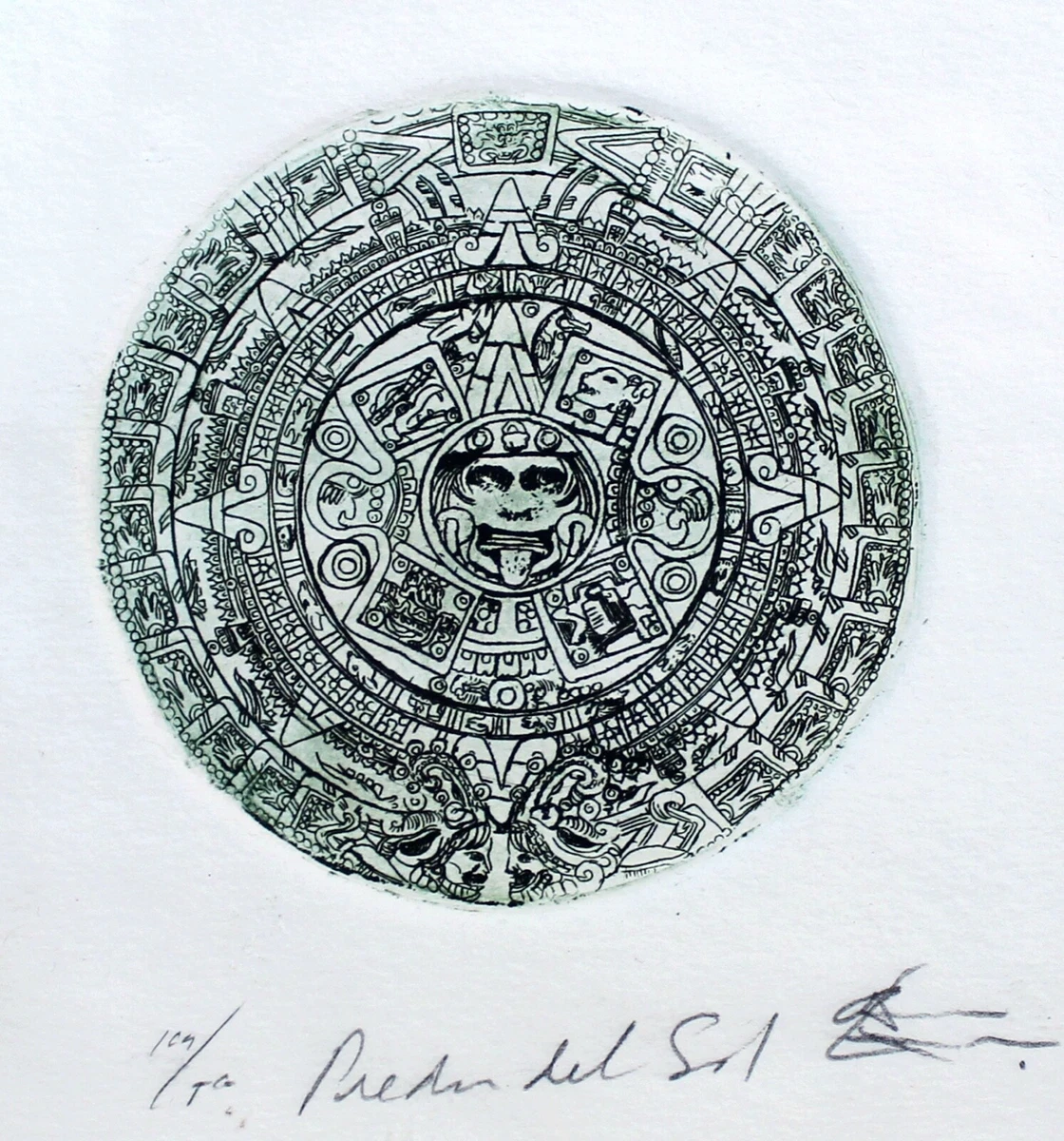 Aztec Sun Drawing