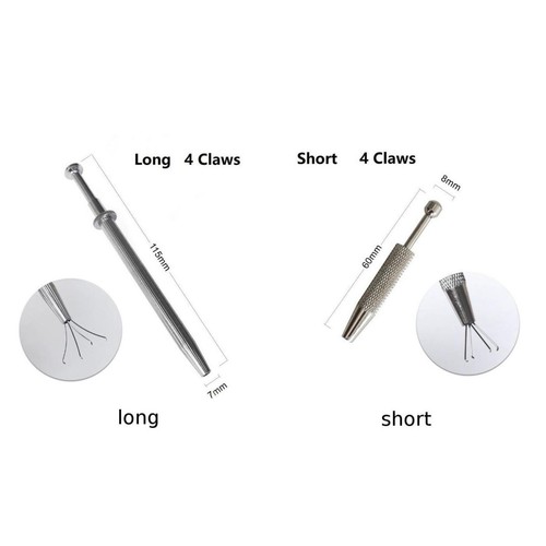For Pick-up Jewelry Tweezer Catcher Stainless Steel With 4 Claws ...